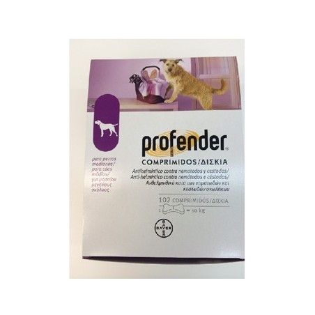 PROFENDER PERRO 10 KG 102 Comprimidos